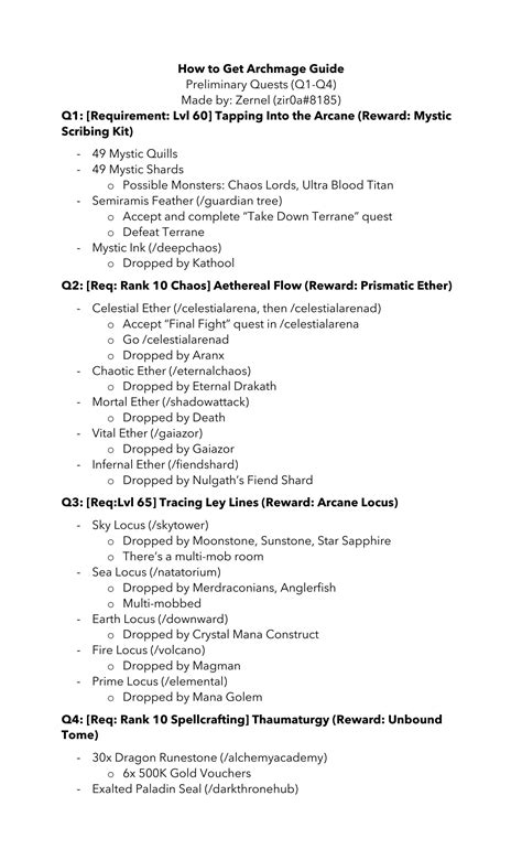Archmage Guide Pdf Docdroid