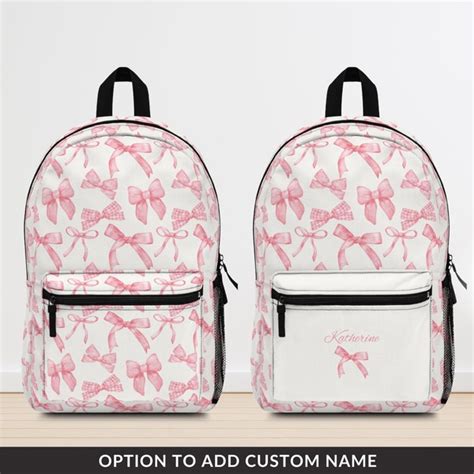 Pink Bow Backpack Etsy