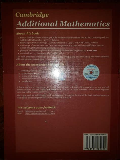 Cambridge Additional Mathematics By Michael Haese Sandra Haese Mark