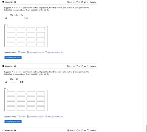 Solved Suppose A Is A 44 Coefficient Matrix If Possible Chegg Com