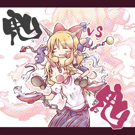 Ibuki Suika And Hoshiguma Yuugi Touhou Drawn By Kasuga Yuuki Danbooru