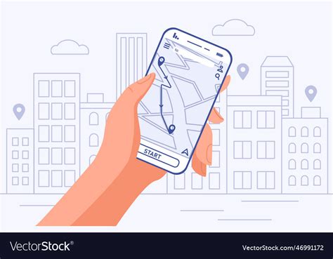 Mobile Gps Navigation Royalty Free Vector Image