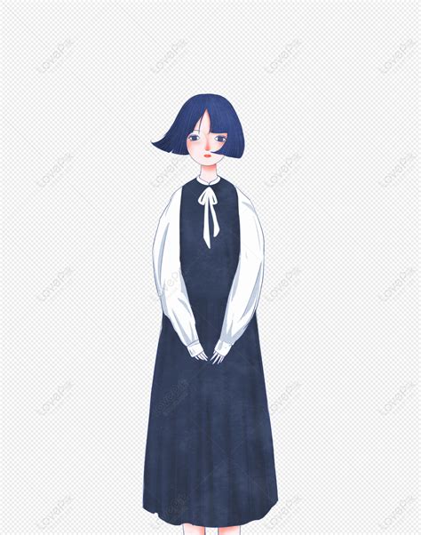 단발머리 소녀 Png 일러스트 무료 다운로드 Lovepik