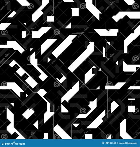 Hi Tech Vector Seamless Pattern Background Stock Vector Illustration Of Geometric Grid 122937743