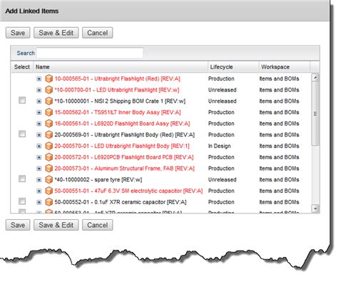 Autodesk Plm 360 Revisioning Workspace Linked Items Tab