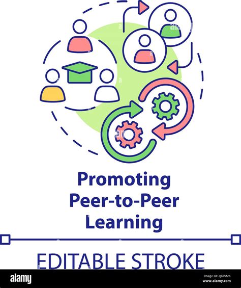 Promoting Peer To Peer Learning Concept Icon Stock Vector Image And Art
