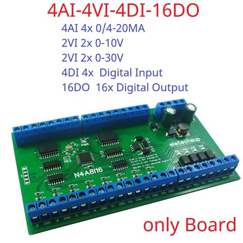 N4a8i16 4ai 4vi 4di 16do 24ch Digital Analog Mixed Acquisition Module Rs485 Remote I O Module