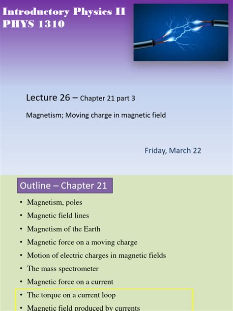 lecture 26 chapter 21 part 3 pdf magnetic field magnetism