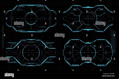 hud aim control target frames ui interface or cyber game border