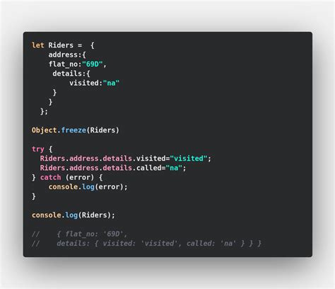 Javascript Object Freezing Objectfreeze Is For Objects It By Habibul Hasan Analytics