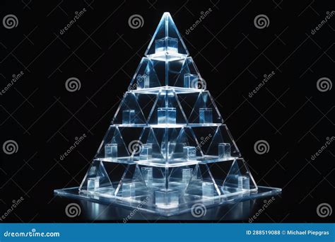 A 3d Sierpinski Pyramid Made Of Glass Stock Illustration Illustration Of Backdrop Rendering
