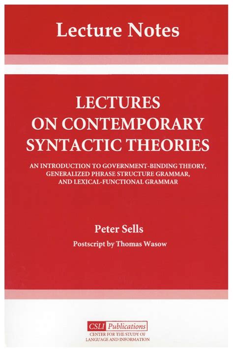 lectures on contemporary syntactic theories an introduction to