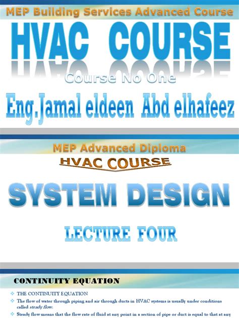 Mep Hvac 4 Pdf Pipe Fluid Conveyance Duct Flow