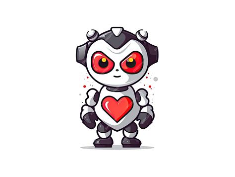 Premium Photo Robot Chatbot Ai Bot Cartoon Logo Badge Design Symbol