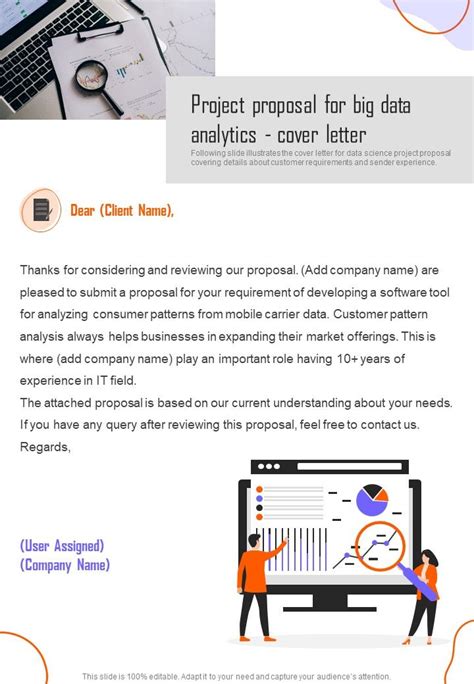 Project Proposal For Big Data Analytics Cover Letter One Pager Sample
