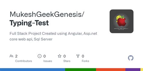 GitHub MukeshGeekGenesis Typing Test Full Stack Project Created