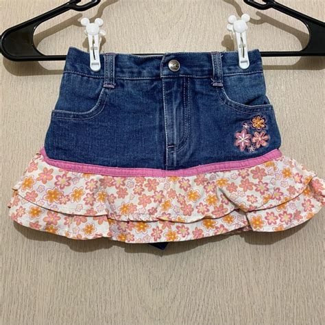 Nickelodeon Bottoms Vintage Y2k Dora The Explorer Floral Denim Skirt Nick Jr Size 3t Poshmark