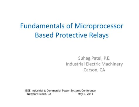 Fundamentals Of Microprocessor Based Relays Pdf Fundamentals Of Microprocessor Based Relays Pdf