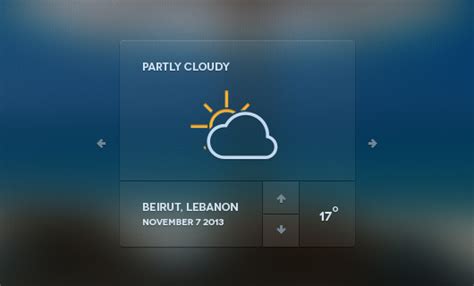 Web Weather Forecast Widget Psd