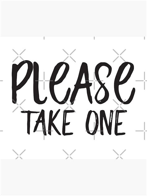 Please Take One Sign Vinyl Label Decal For Wedding Day Store Shop