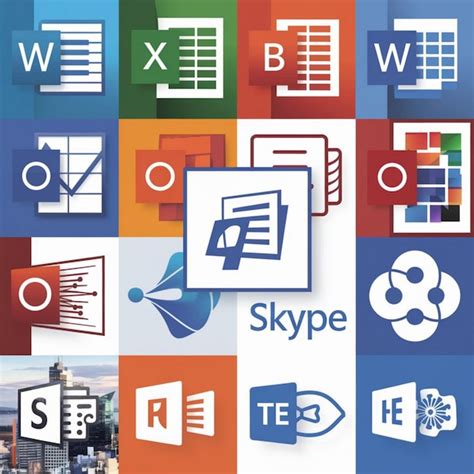 Logos Of All Microsoft Office Programs Illustration Premium Ai Generated Image