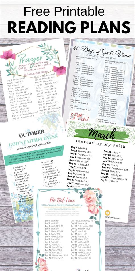 Bible Reading Plans Printable
