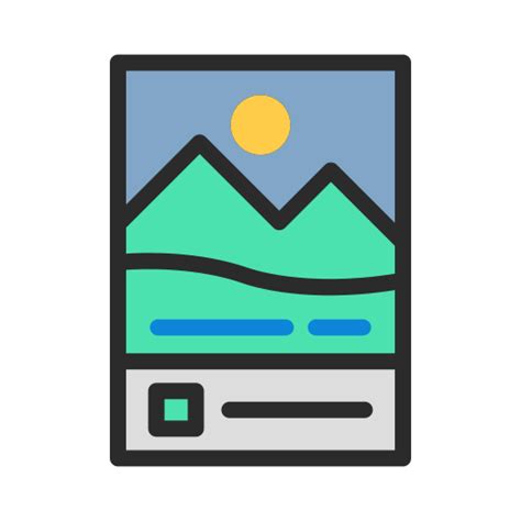 Image Generic Outline Color Icon