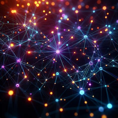 A Computer Generated Image Of A Complex Network Of Connected Connected Connected Lines Premium