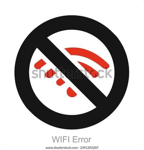 Wifi Error Wifi Icon Concept Stock Vector Royalty Free 2391292207