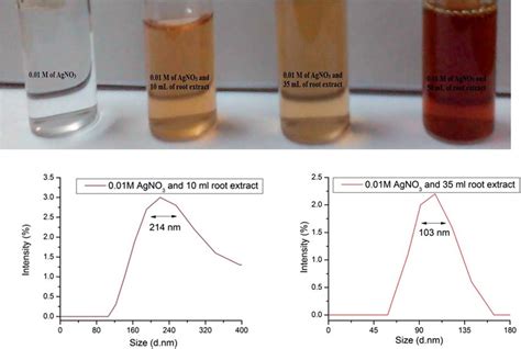 Pictorial Images And Average Particle Size Distributions Using Dls