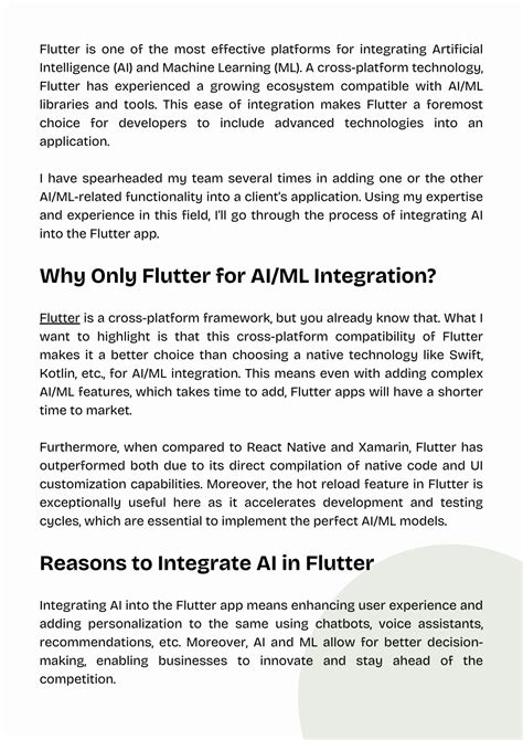 Ppt Flutter For Machine Learning Integrating Ai Into Your Mobile Apps Powerpoint