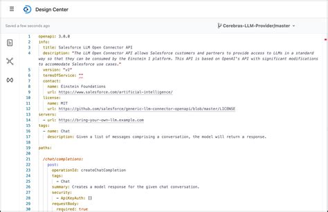 Llm Open Connector Mulesoft Cerebras Einstein Platform Cookbook
