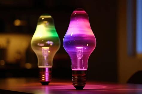 Premium AI Image Smart Light Bulb That Changes Color And Pattern Based On Temperature Created