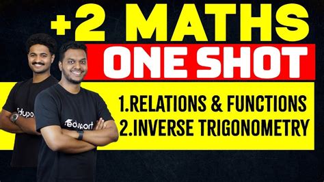 Plus Two Maths Chapter 1 And 2 Relations And Functions Inverse Trigonometry One Shot
