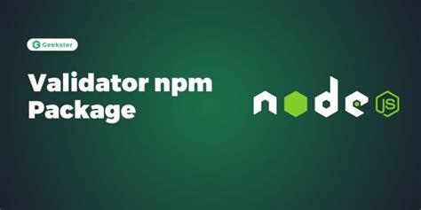 validator npm package with example