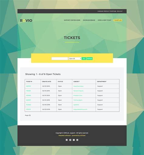 Custom Bootstrap Osticket Theme Design Rovio Behance