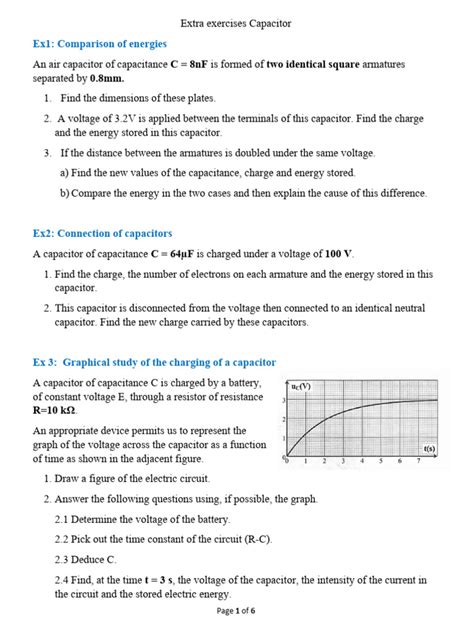 Exercises Capacitor 2 4 2024 Pdf