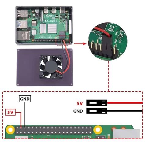protector case for raspberrypi4 aluminum enclosure with cooling fan for