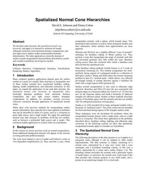 Pdf Spatialized Normal Cone Hierarchies Dokumentips