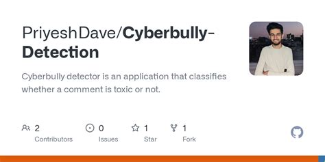 Github Priyeshdavecyberbully Detection Cyberbully Detector Is An