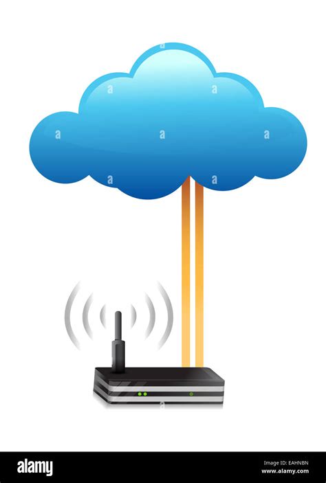 Router Cloud Computing Connection Concept Stock Photo Alamy