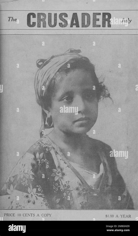 The Crusader July North African Girl Cover Page 1918 1922 Stock