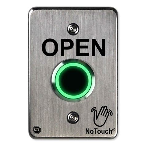STI NoTouch Stainless Steel IR Switch US Single Gang Open