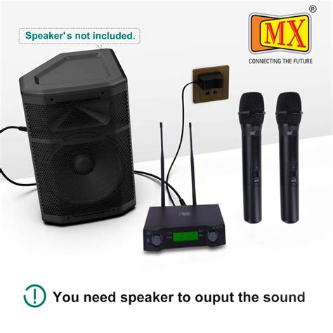 mx professional fixed frequency series wireless cordless microphone