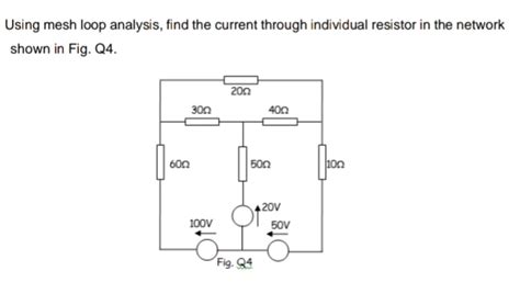 Using Mesh Loop Analysis Find The Current StudyX