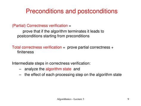 Ppt Lecture 3 Verification Of Algorithms Correctness Powerpoint
