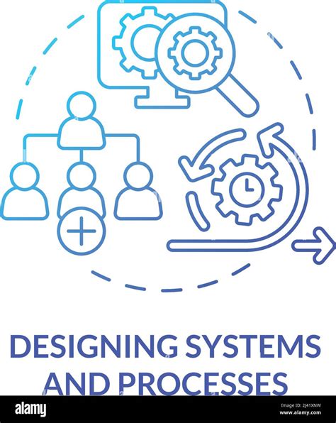 Designing Systems And Processes Blue Gradient Concept Icon Stock Vector Image And Art Alamy