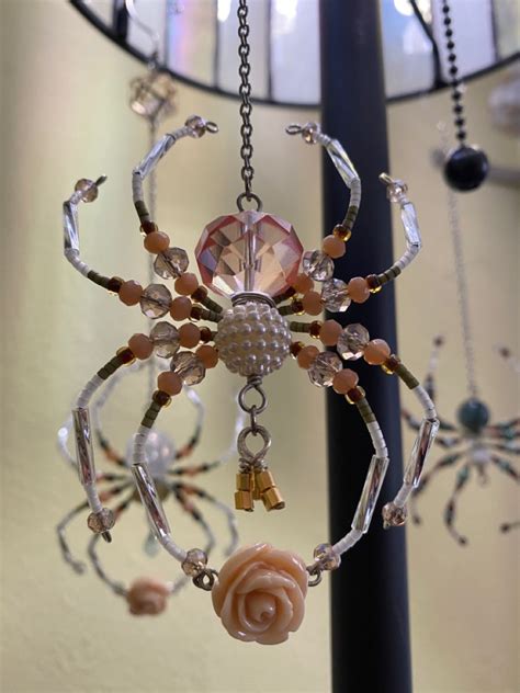Christmas Spider Ornament Insect Jewelry Design Beaded Jewelry