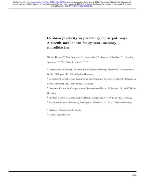 pdf hebbian plasticity in parallel synaptic pathways a circuit