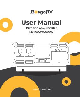 Bougerv 12v 1000w 2000w Pure Sine Wave Inverter User Manual